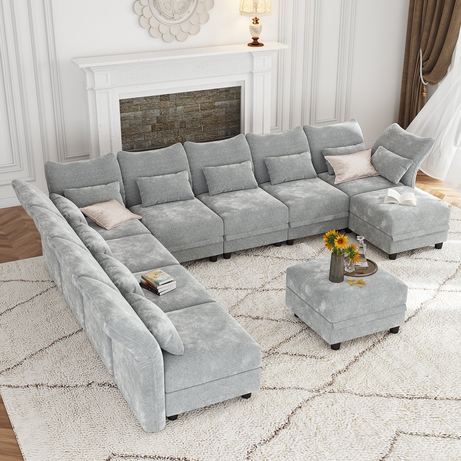 Chenille Sectional Sofa – LLappuil